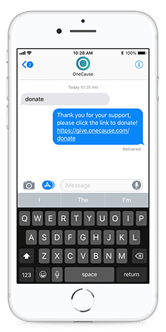 Text to Give Mobile Donations by Phone for Nonprofits | OneCause Text2Give®