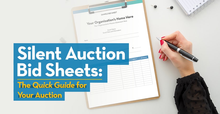 Silent Auction Bid Sheets: The Quick Guide for Your Auction