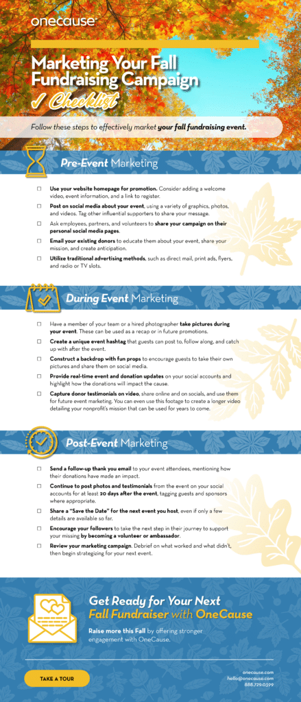 Marketing Your Fall Fundraising Campaign Checklist - OneCause