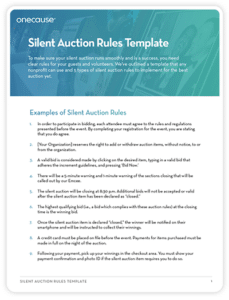 Silent Auction Rules Template