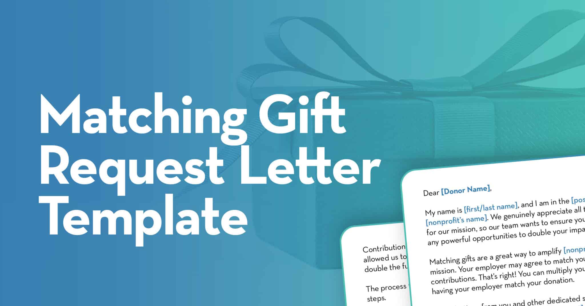 Matching Gift Request Letter Template