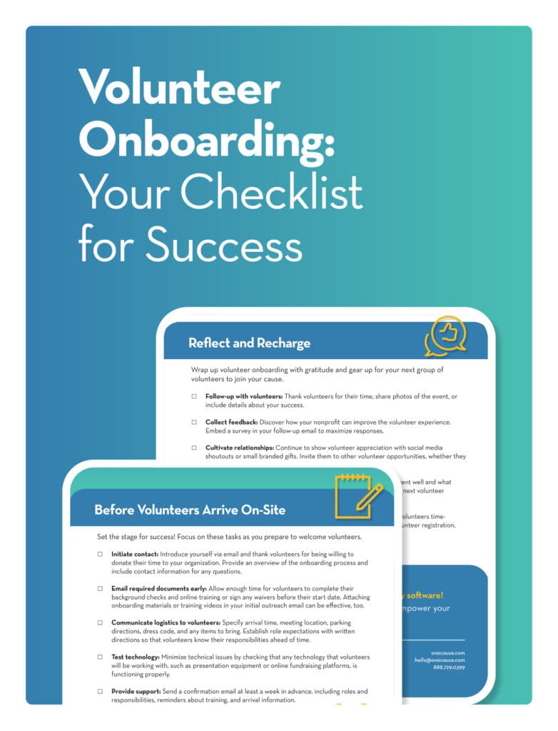 Volunteer Onboarding: Your Checklist for Success - OneCause