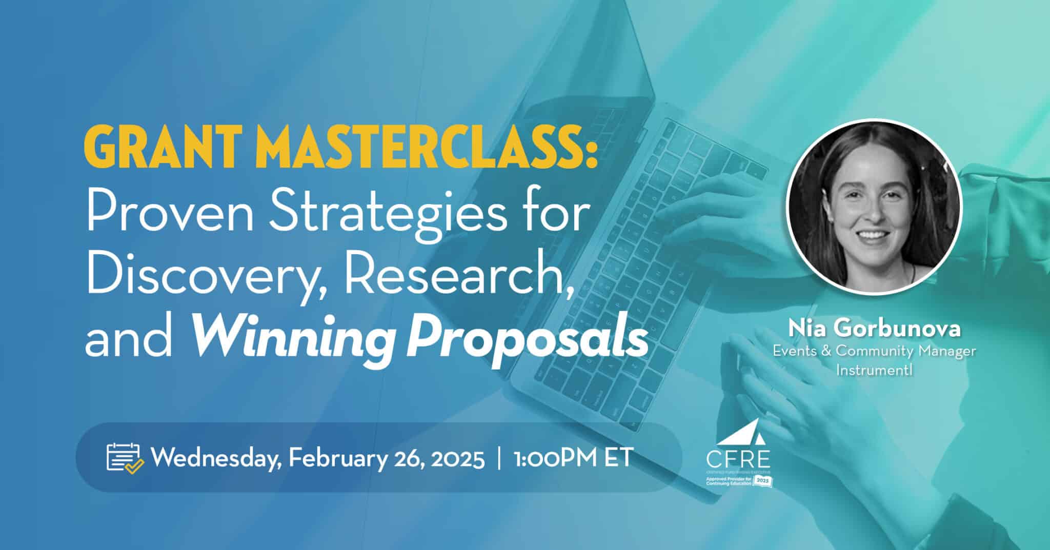 Grant Masterclass: Proven Strategies for Discovery, Research, and Winning Proposals: Webinar